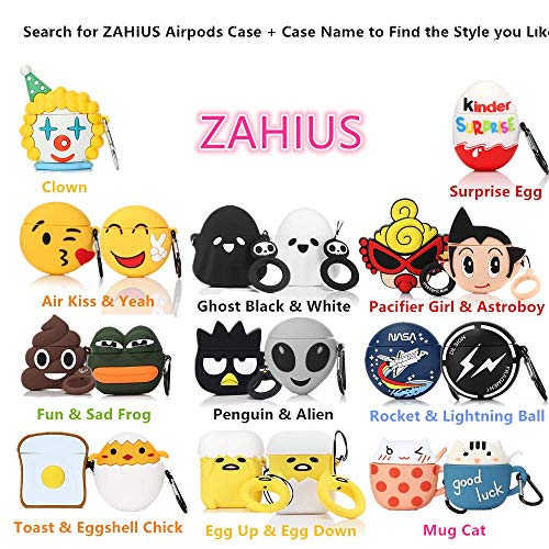 TEMTOOE Silicone Case Cute Cover Compatible for Apple Airpods 1,2[Cartoon Series](Winnie/Piglet)