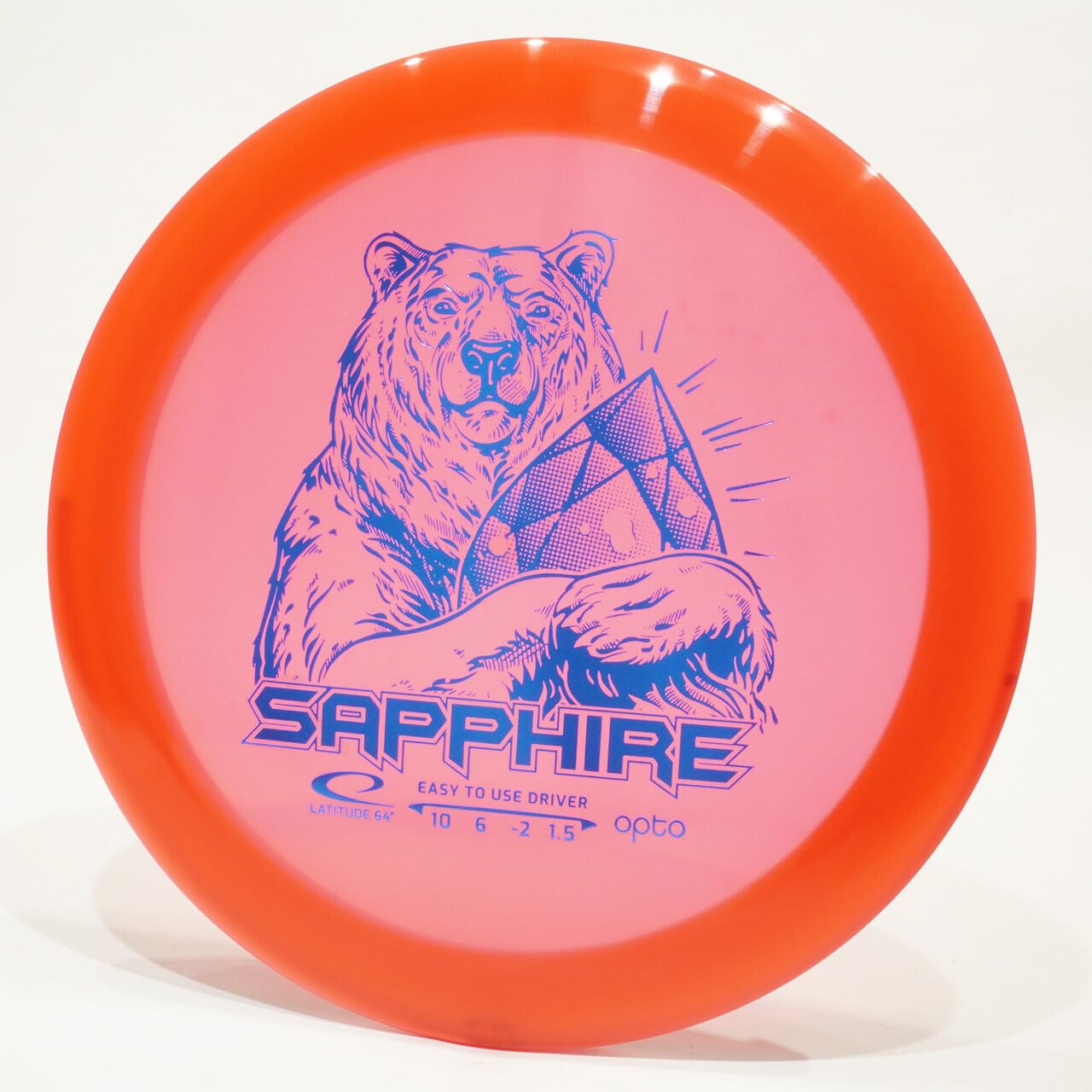 Latitude 64 Sapphire (Opto) Driver Golf Disc, Pick Weight/Color [Stamp & Exact Color May Vary] Orange 160-166 Grams