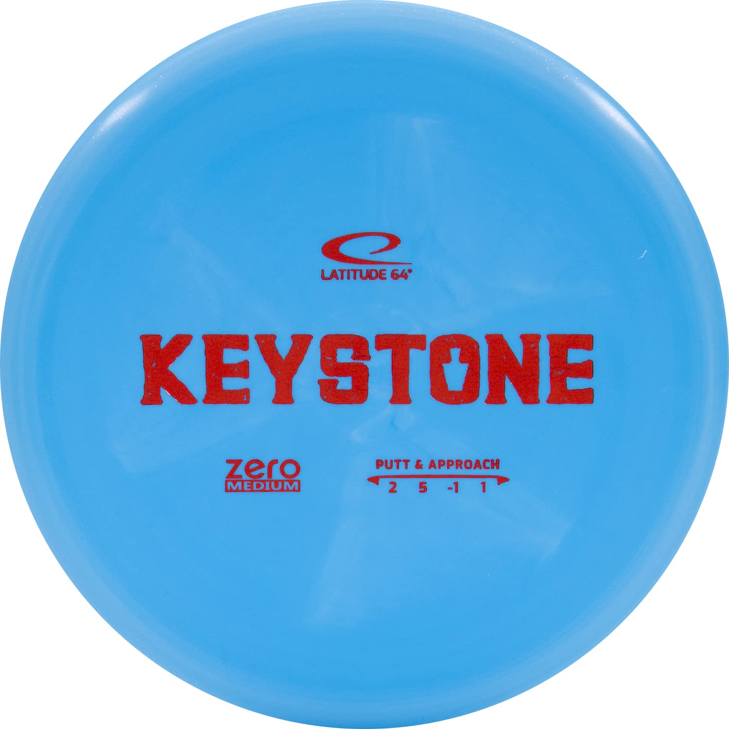 Latitude 64 Zero Medium Keystone | Disc Golf Putter | Frisbee Golf Putt and Approach Disc | 170g Plus | Beginner Friendly Disc Golf Putter | Stamp Color Will Vary (Blue)