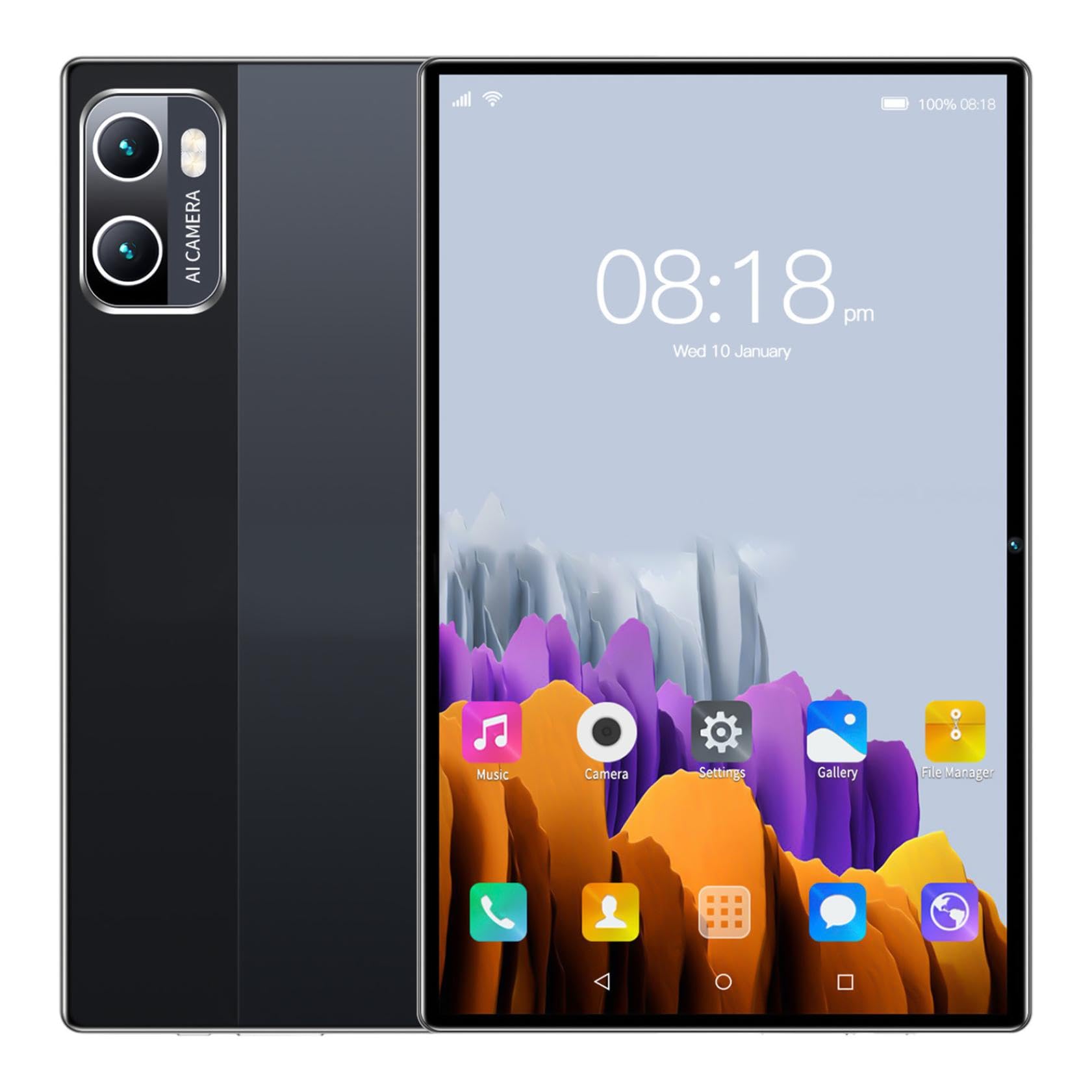 High Configuration 2+16G All Netcom 10.1-inch Android Tablet Computer 10 Core IPS High-Definition Ultra-Thin WiFi Bluetooth Voice Call Game Office Tablet