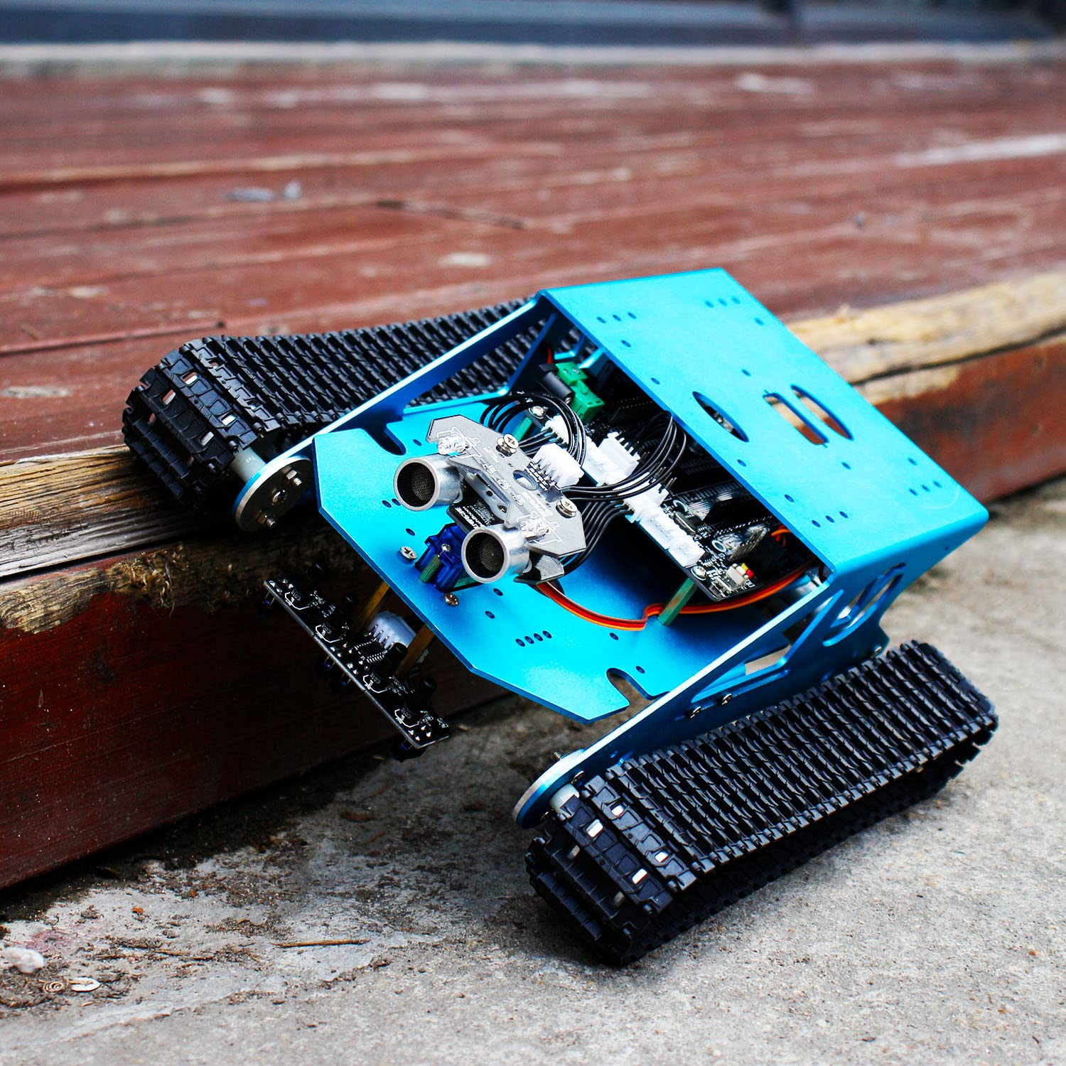 Raspberry Pi 4B 3B+ Camera DIY Electronic Kit Ffor Teens Adults Programmable G1 Tank Smart Robot Car Kit(Raspberry Pi NOT Include)