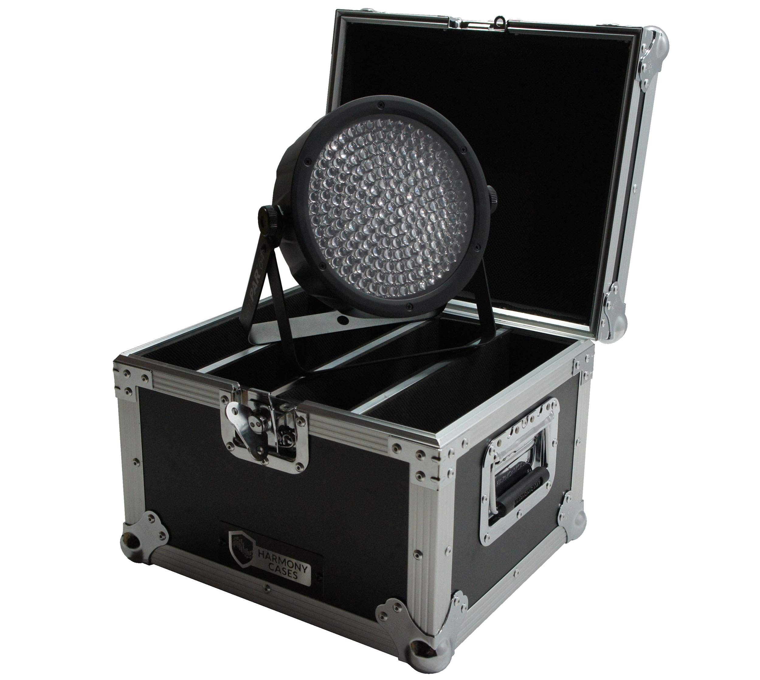 Harmony Audio Cases HC4SLIMPAR64 Light Flight Road Case Compatible with Chauvet SlimPAR 64 x 4