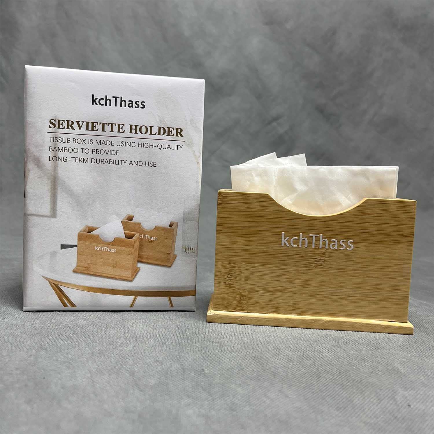 kchThass Serviette holders , Tabletop Freestanding Tissue Dispenser,Wooden Napkin Holder Dispenser Stand,Napkin Holder Organizer for Kitchen Restaurant Home Decor 1Pack