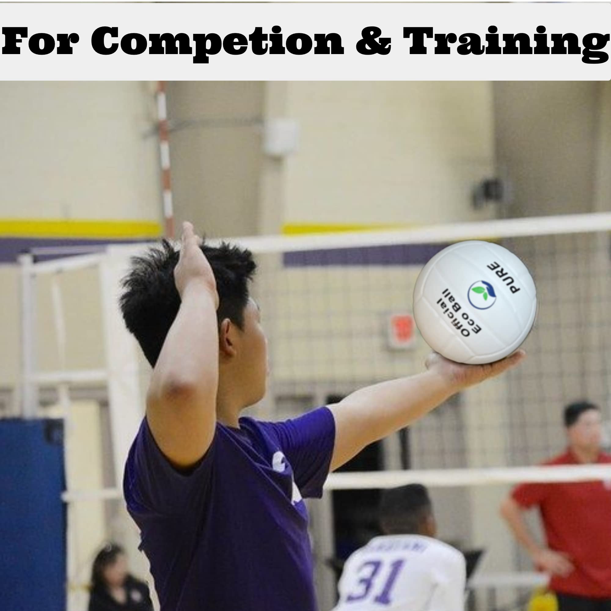 Indoor Volleyball - Elite Peformance Eco Friendly Volleyballs - Size 5 Regulation Volley Balls for Men & Women