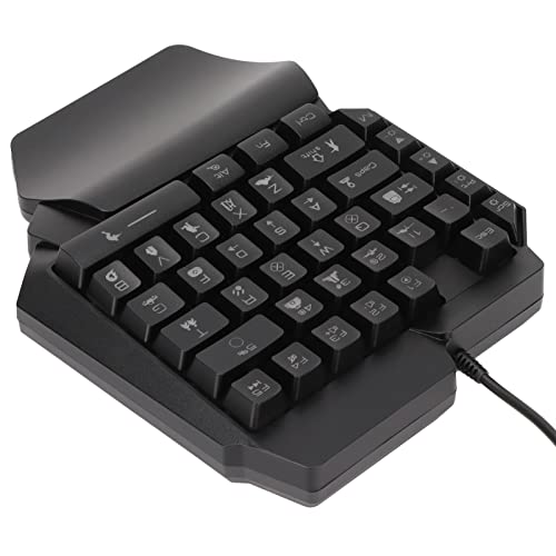 Onehanded Keyboard, wearresistant onehanded Gaming Keyboard for Mobile Computers