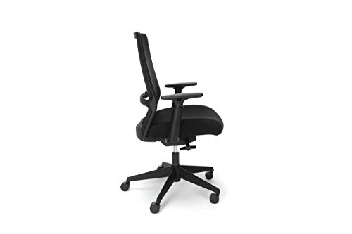 HON Basyx Biometryx Commercial-Grade Fabric Upholstered Task Chair, Black