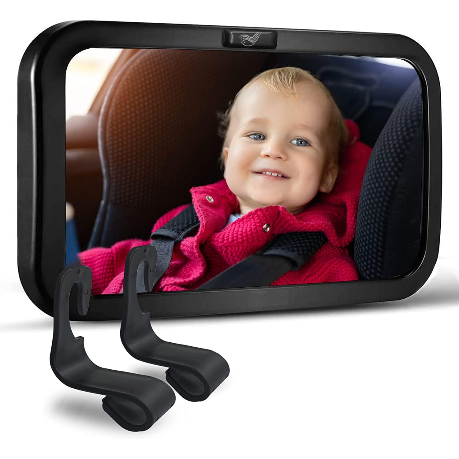 Molly & Nemo baby car mirror,Car Mirror Baby Rear Facing Seat,Car Seat Mirror With Wide Angle,Shatterproof & Adjustable, Crash Tested & Certified for Safety