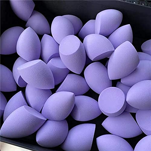 inexhaustibility 4PCS Makeup Sponge Egg Shape Beauty Sponge Set Dry & Wet Use Makeup Blender (Purple) for Cosmetic Liquid, Cream Powder with Holder Box
