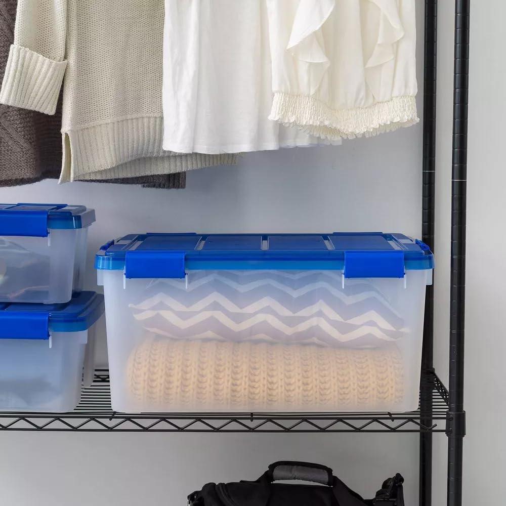 K&J CHIPMUNK 60qt WeatherPro Plastic Storage Bin 4Pcs