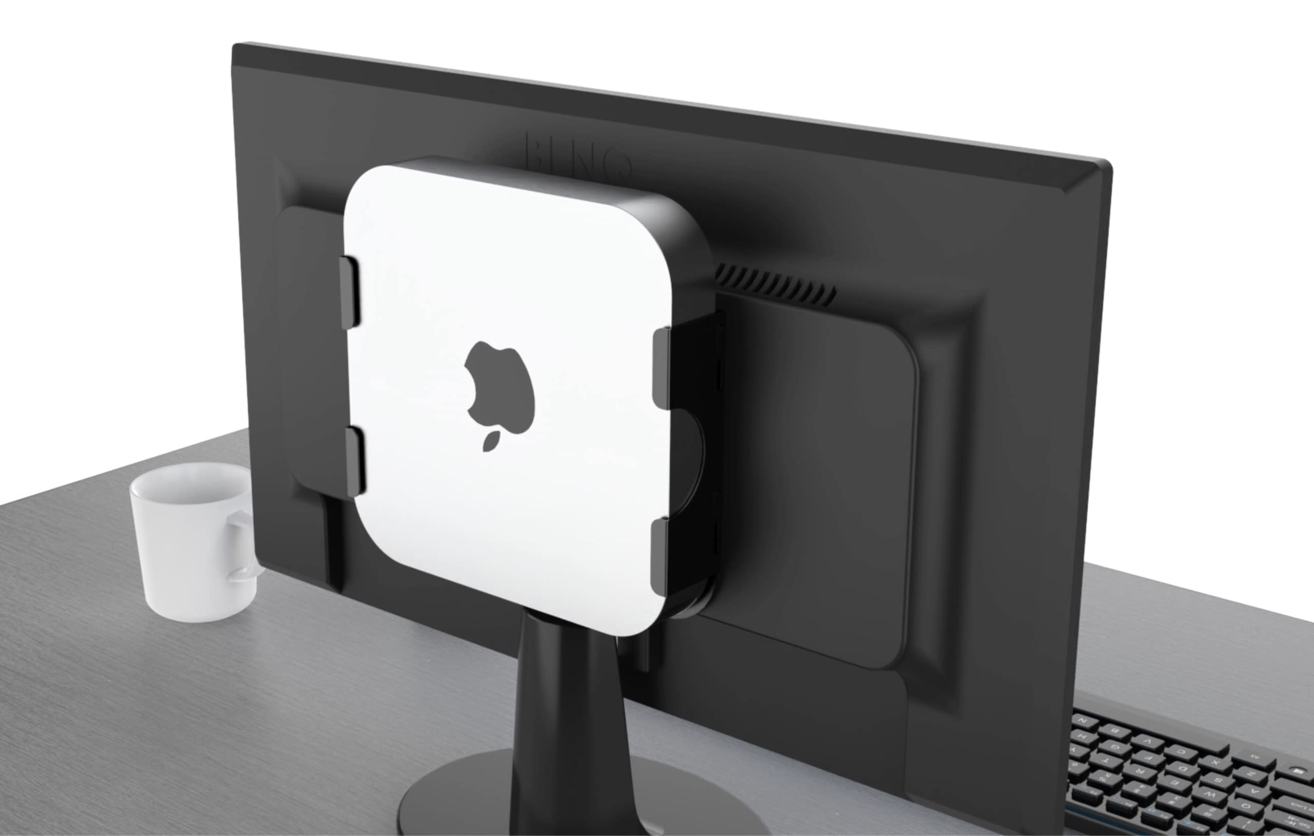 Mac Mini Mount Solid Steel Mount Fits on Wall/Behind Monitor/Under Desk VESA Monitor Mount for Mac Mini Compatible All Mac Mini's & New Mac Mini M1