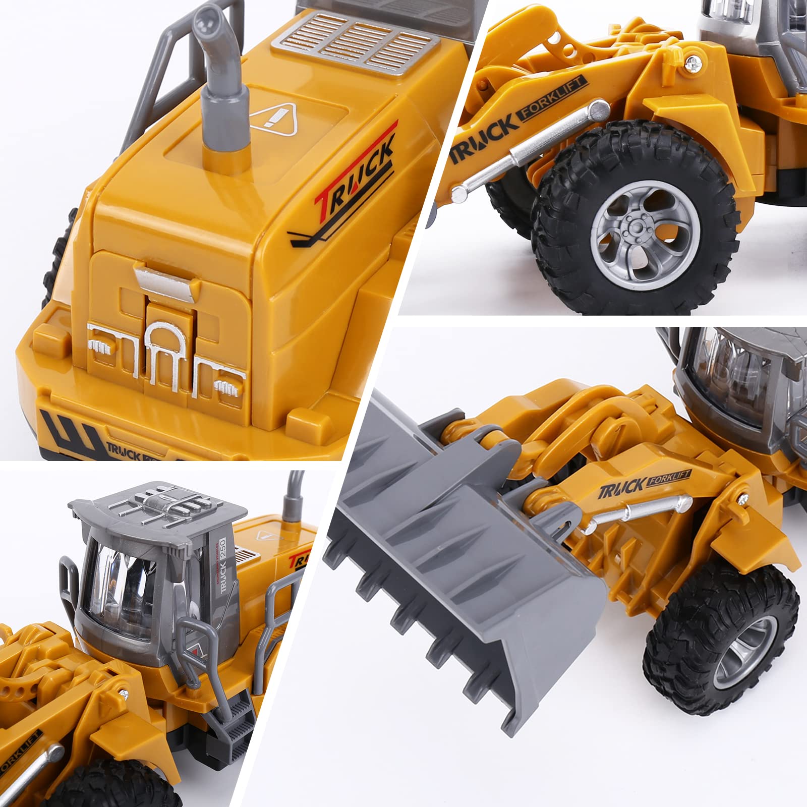 OFFKITSLY Remote Control Bulldozer Full Functional RC Front Loader Tractor Construction Vehicles Toy Trucks for Boys Gift…