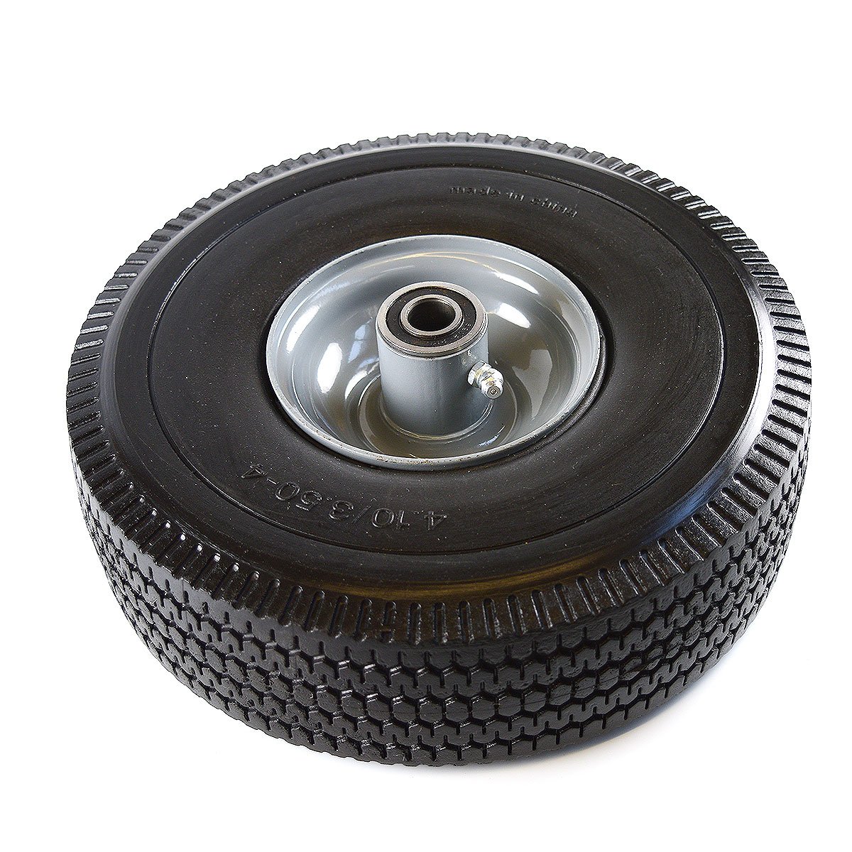 NK WFF8 Heavy Duty 8-Inch Solid Rubber Flat Free Tubeless Hand Truck/Utility Tire Wheel