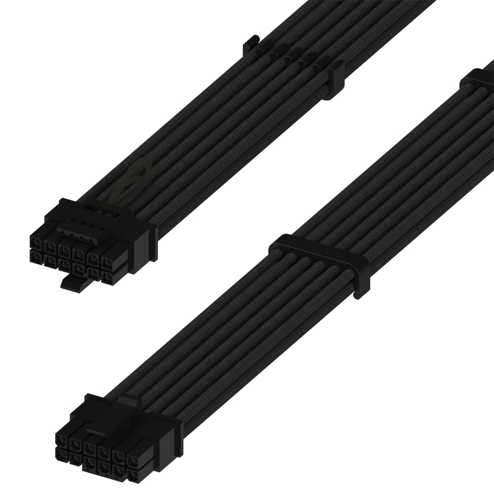 LINKUP - AVA 600W PCIE 5.0 12VHPWR (16Pin/12+4) 16AWG Sleeved High Current Power PSU Cable - 70cm - (White) Compatible with All RTX 4000 and RTX 3000 FE GPUs