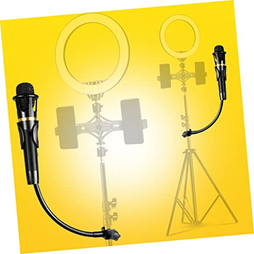 Mikinona 6 Pcs microphone stand Heavy Duty Mic Stand Mic Holder Microphone Cradle Mount studio microphone tabletop mic stand gooseneck microphone Universal Microphone Holders flat stand up