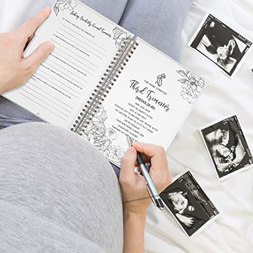 Pregnancy Journal Memory Book with Stickers,Pregnancy Book for Mom to Be Gift,Pregnancy Journals for First Time Moms (A)