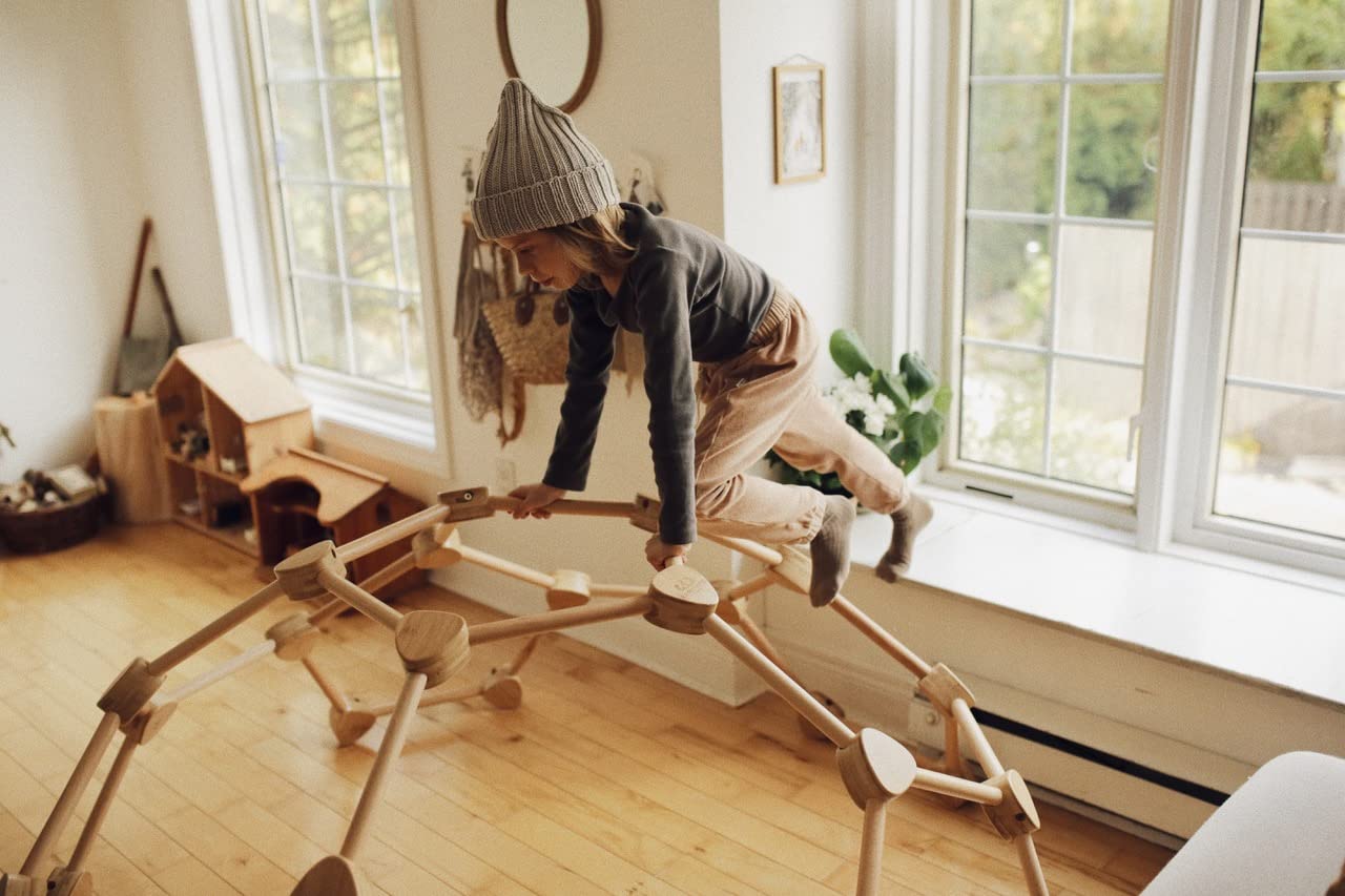 Kinderfeets Natural Wooden Kids Active Climbing Dome