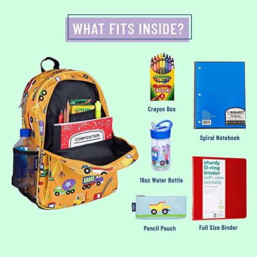 Wildkin 15 Inch Kids Backpack Bundle with Lunch Bag (Under Construction)