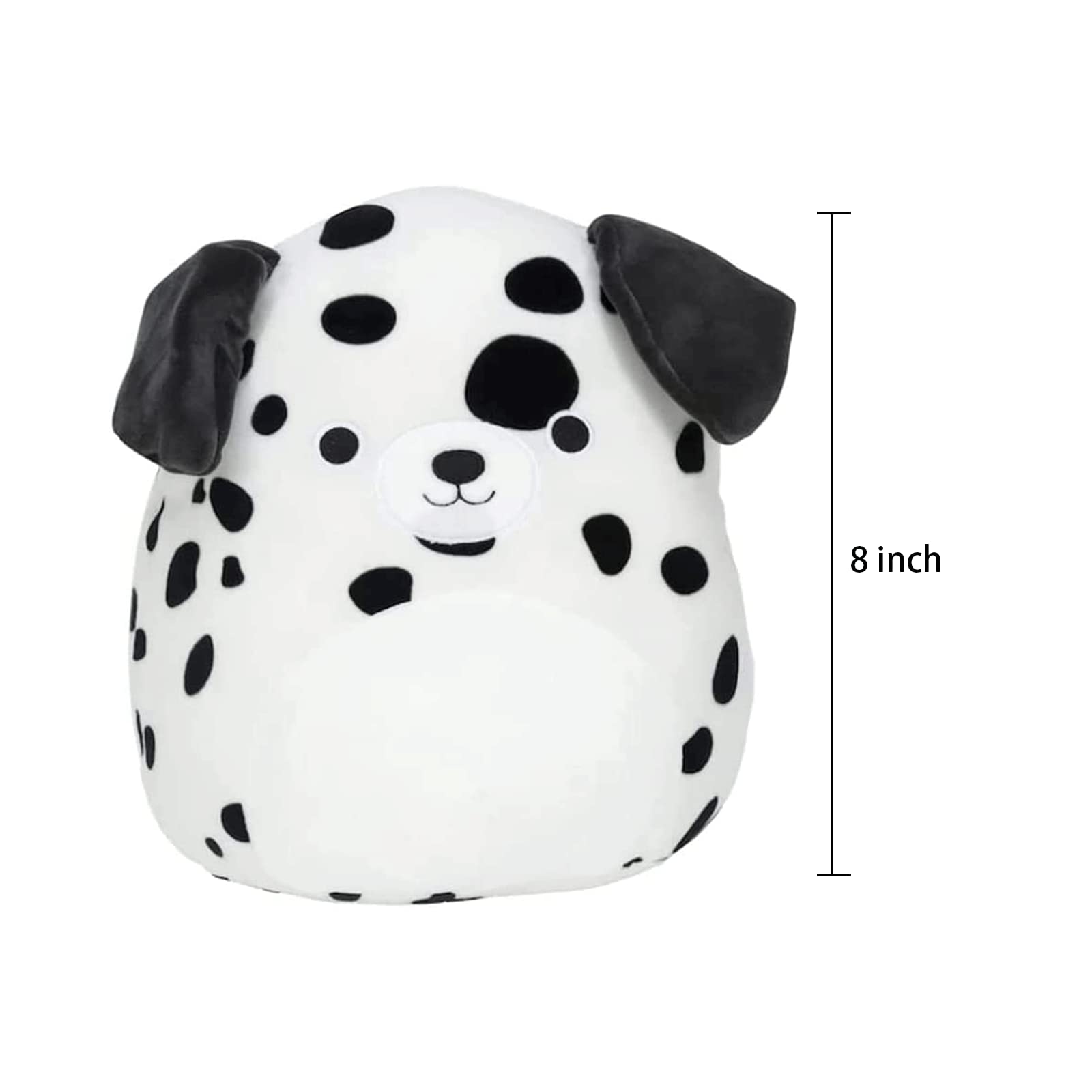 Nocpek Cute Spotted Dog Plush Toy, Stuffed Soft Pillow Comfortable Lumbar Back Cushion for Home Car Decoration, Best Birthday Gift (8 inch)