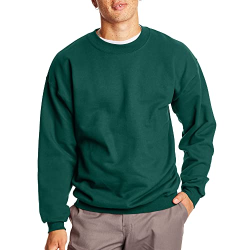 Hanes Men's Ultimate Cotton Heavyweight, Deep Forest, Large