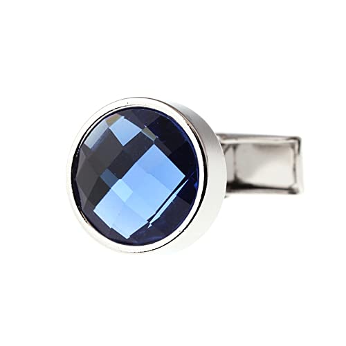 Men's Shirt Cufflinks Exquisite Blue Crystal Cufflinks Men's and Women's French Shirt Sleeve Studs Cuff