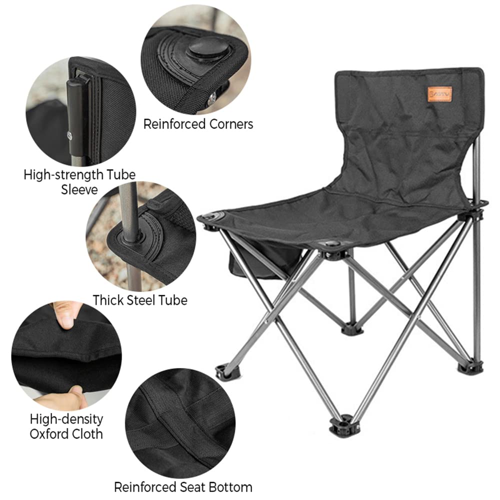 LIXADA Portable Folding Camping Chair with Carrying Bag for Outdoor Camping Hiking Fishing Picnics