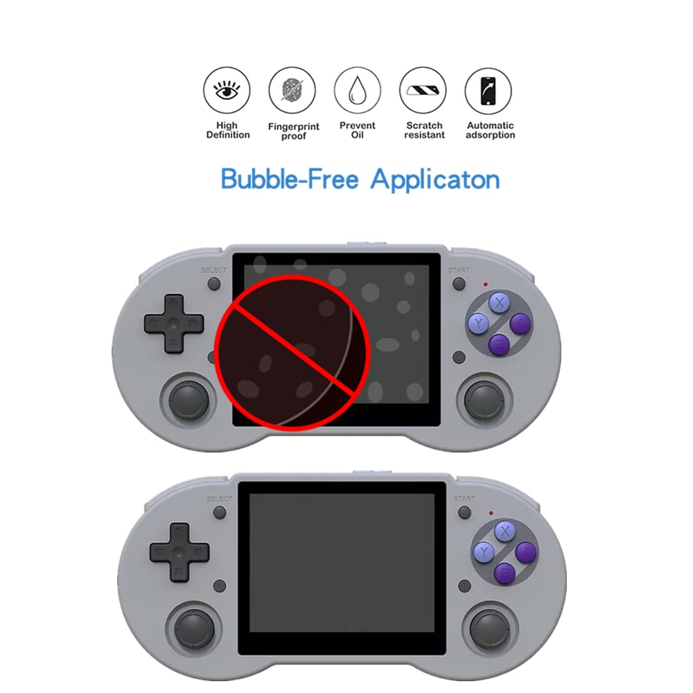MIHENCE [ 3PCS ] Mihence Compatible with RG353P Screen Protector, PET HD Protective Film for RG353P Handheld Game Console