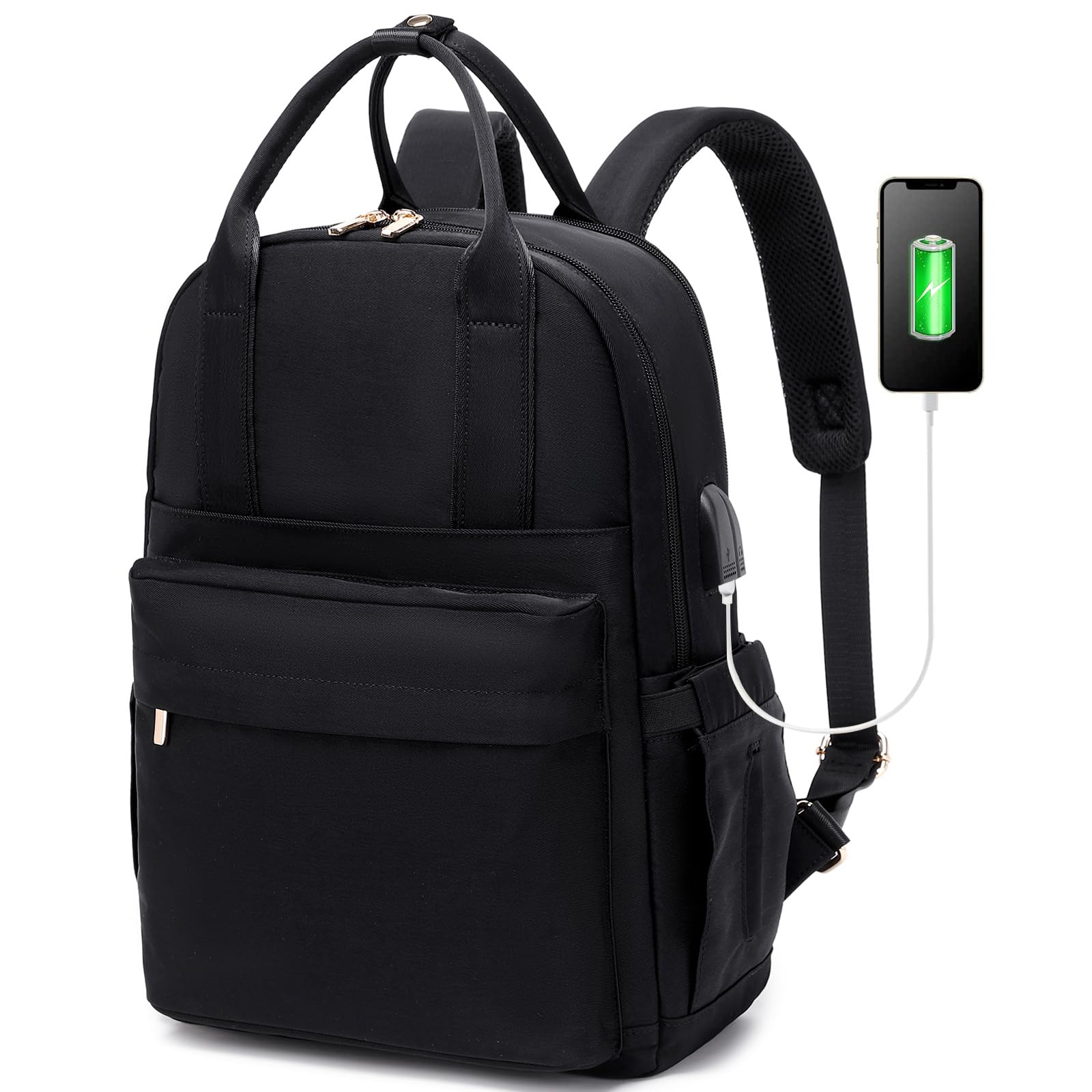 JEEHAN Travel Backpack for Women Teacher Backpack Nurse Bag 15.6 Inch Laptop Backpack Women Waterproof Work Backpack