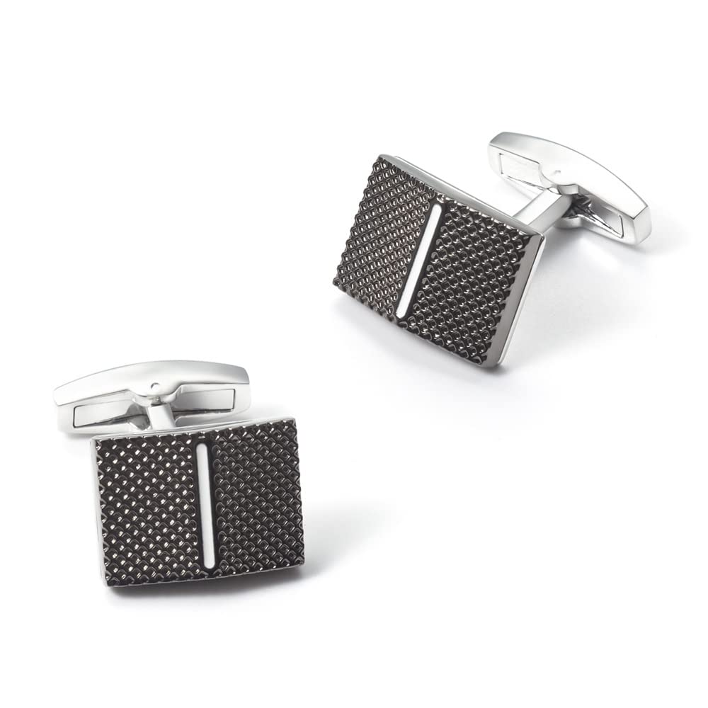 Men's tie Clip Cufflinks Fashion Men's Rectangular Metal Cufflinks Creative French Shirt Business Decorative Cufflinks