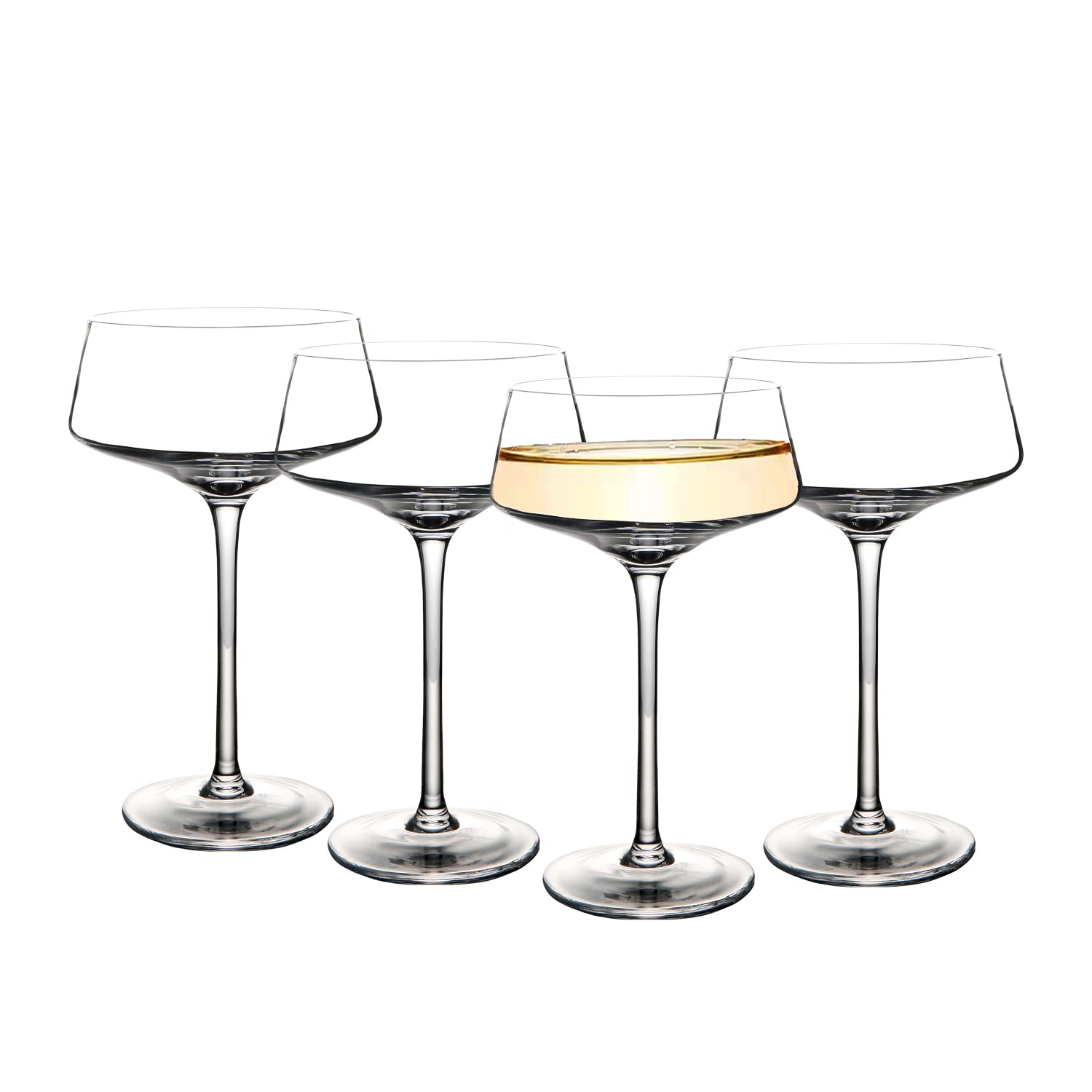 JYB&XY Martini Glasses Set of 4 | 9 oz Coupe Glass Classic Cocktail Glassware Hand Blown Premium Crystal Glass for Champagne, Cocktail,wine,martini Flutes