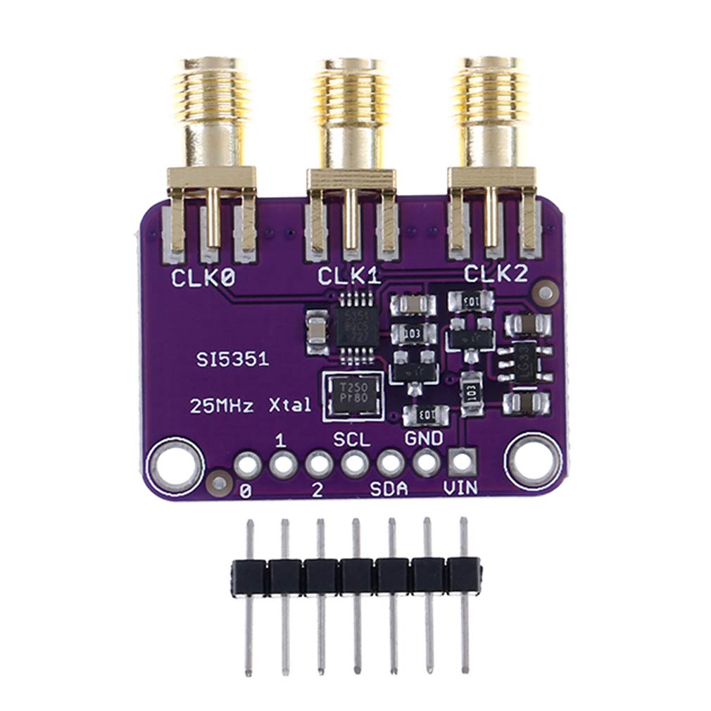 HiLetgo Si5351A I2C 25MHZ I2C High Frequency Signal Generator Breakout Board Square Wave Frequency Generator Signal Generator 8KHz to 160MHz 3-5VDC