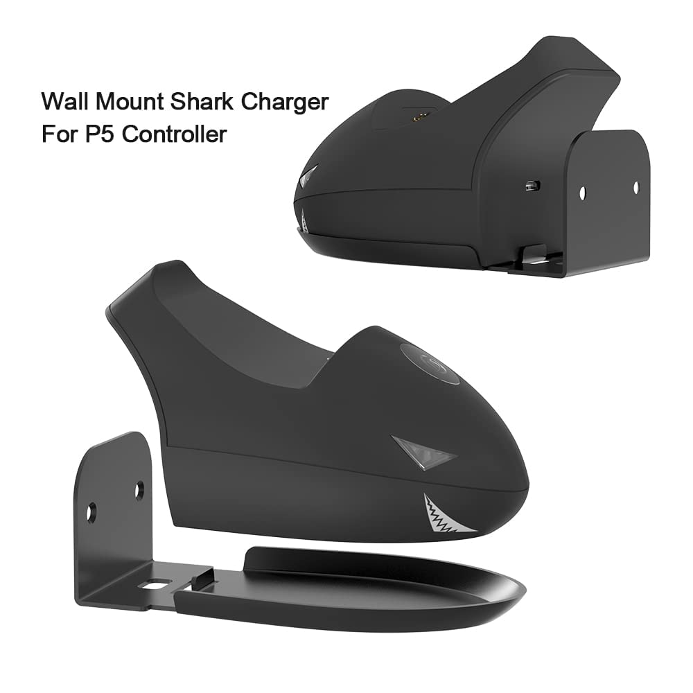 JDDWIN P5 Controller Charging Stand,with Unique Shape,Supports Wall Mount,Compatible with P5 Controller,P5 DualSense Controller Charging Station,Fast P5 DualSense Charging with LED Indicator