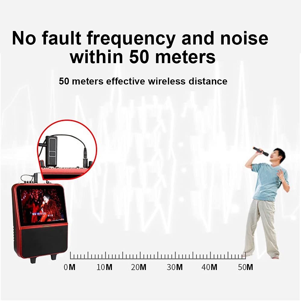 Joyzan VHF Wireless Microphone, Universal Handheld Karaoke Mic Speaker Cordless Singing Machine Audio Amplifier System Mixer Fitment UHF Reception USB Receiver Speech Wedding Church Home DJ Meeting