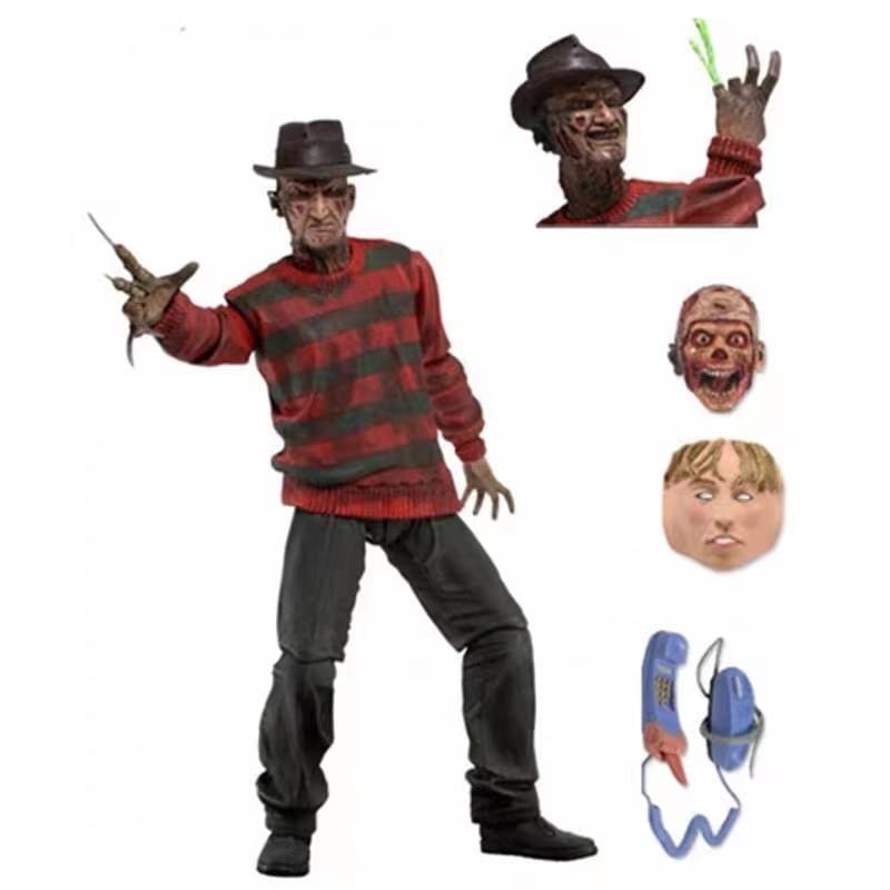 LKCOZSMNightmare on Elm Street Scale New Nightmare Freddy Action Figure, 7"