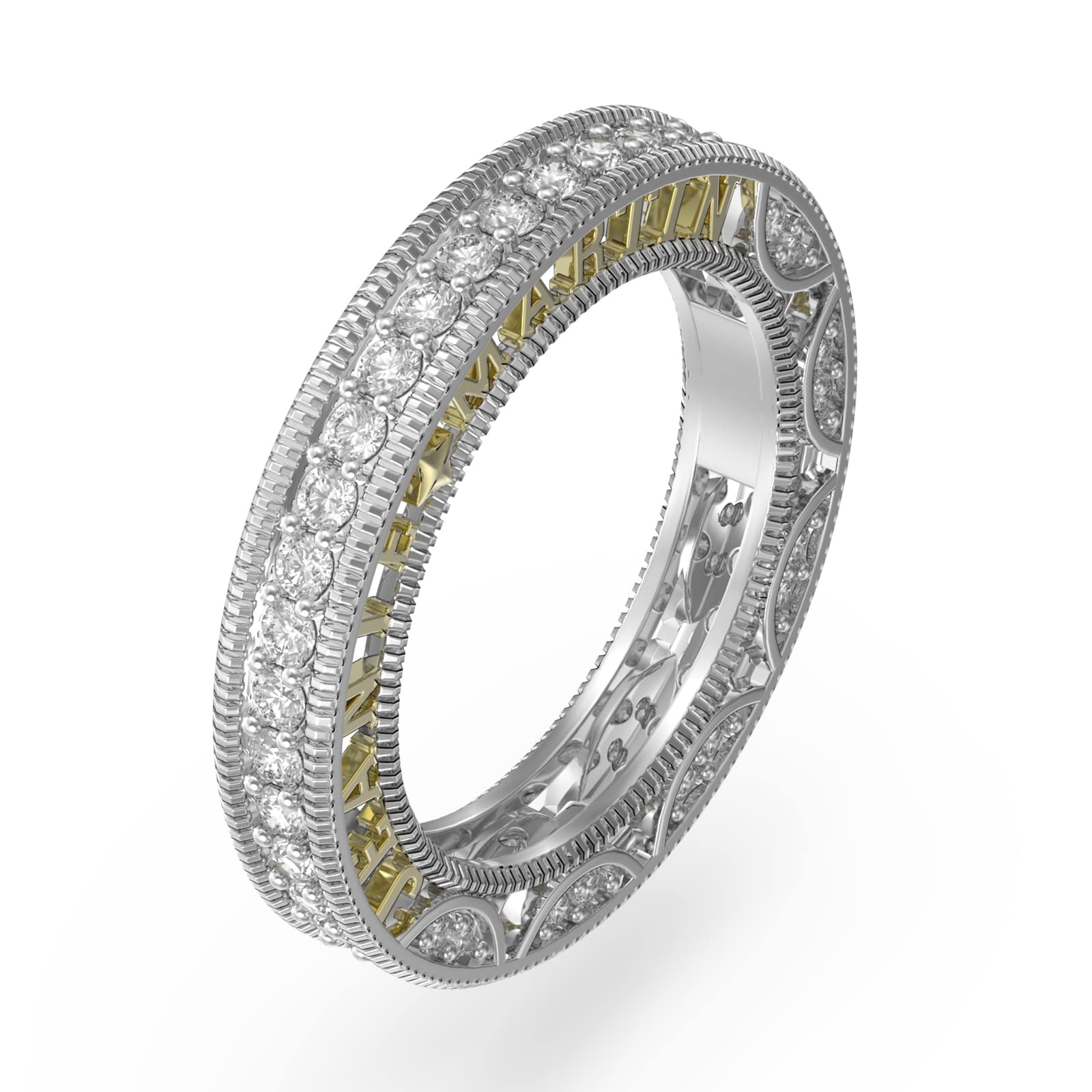 lagofit 3D Custom Name Couple Rings Set Personalized Promise Rings for Couples with Birthstone Engagement Ring Wedding Band, Anniversary Birthday Gift for Him Her (Style 4)