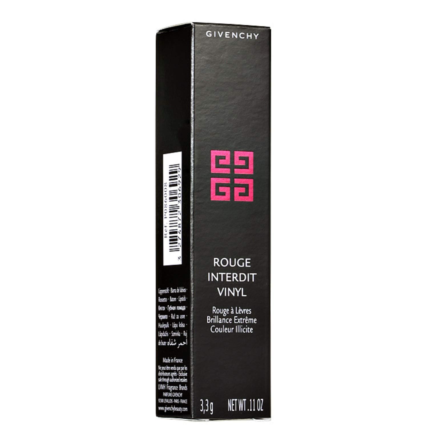 Givenchy Rouge Interdit Vinyl Lipstick for Women, 05 Rose Transgressif, 0.11 Ounce