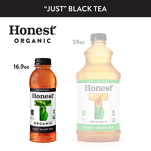 Honest tea Organic Fair Trade Just Black Tea, 16.9 Fl Oz (Pack of 12)