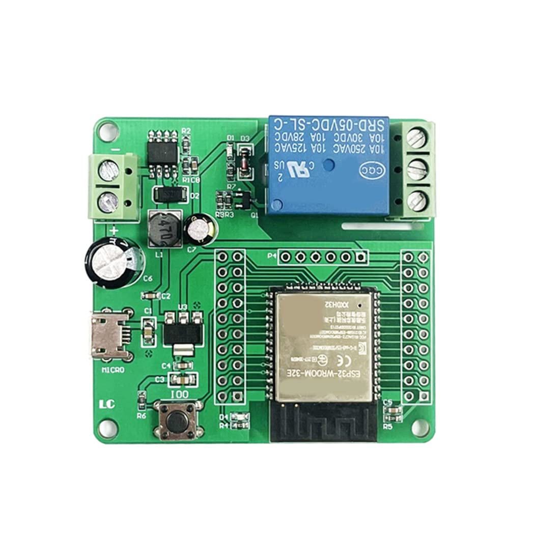 REHOC One Channel Relay ESP32-WROOM Development Board Single Relay Module DC 7-60V Power Supply Appliance Accessories