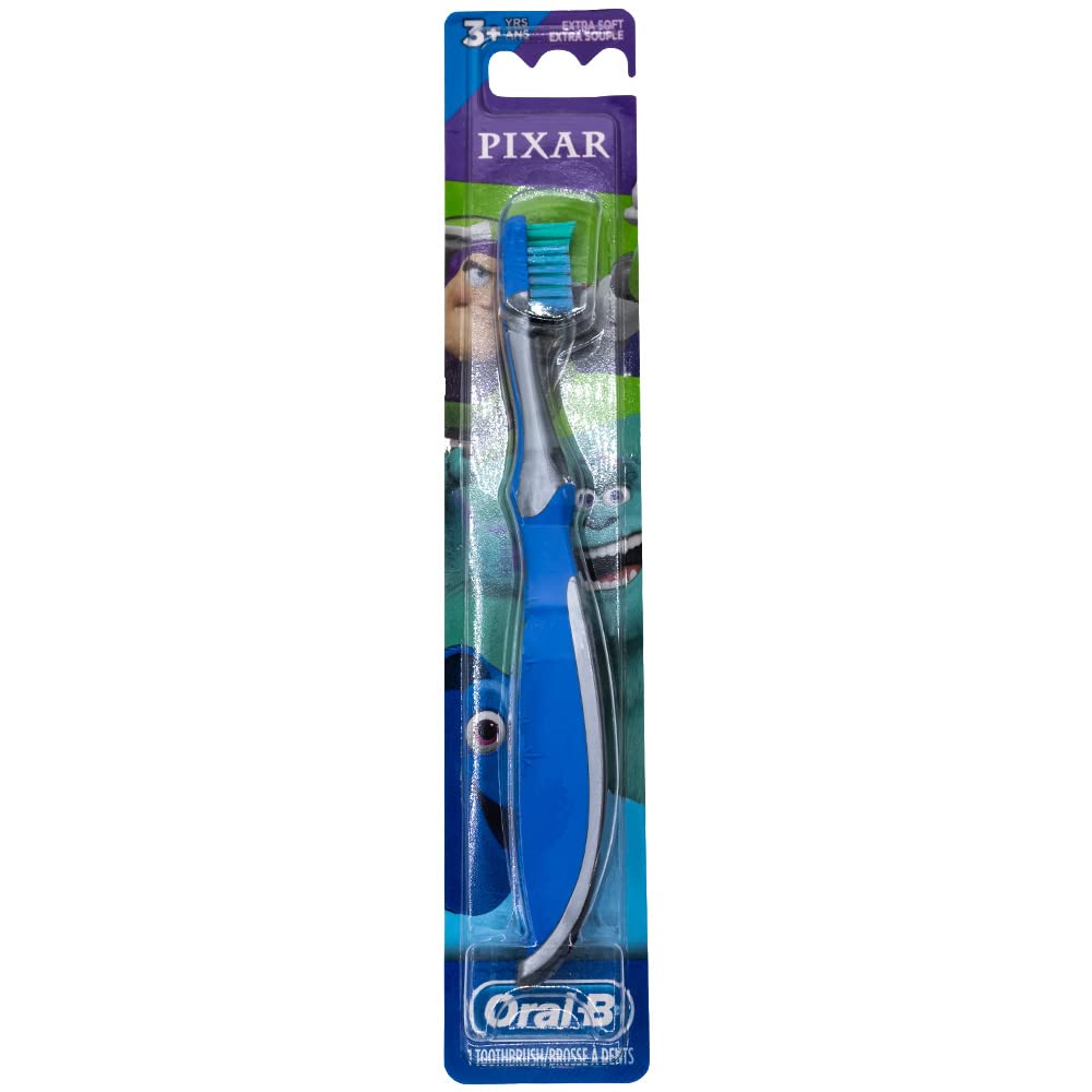 Oral-B Kids Pixar Toothbrush, Children 3+, Extra Soft, Characters Monster - 1 Count