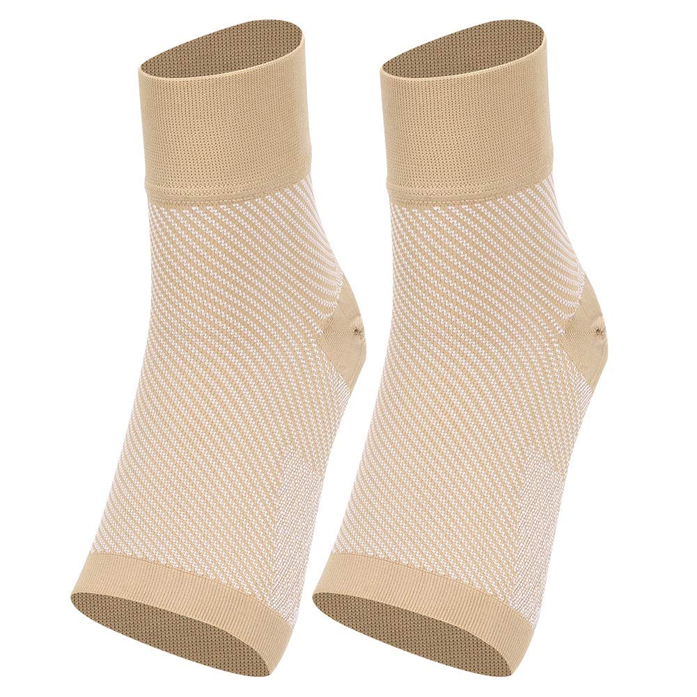 Heitune Sport Ankle Brace Protector Compression Support Sleeve Short Socks for Injury Recovery Joint Pain(Ankle Brace M)