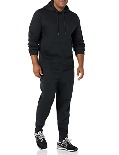 Goodthreads Men's Washed Fleece Pullover Hoodie, Black, XX-Large