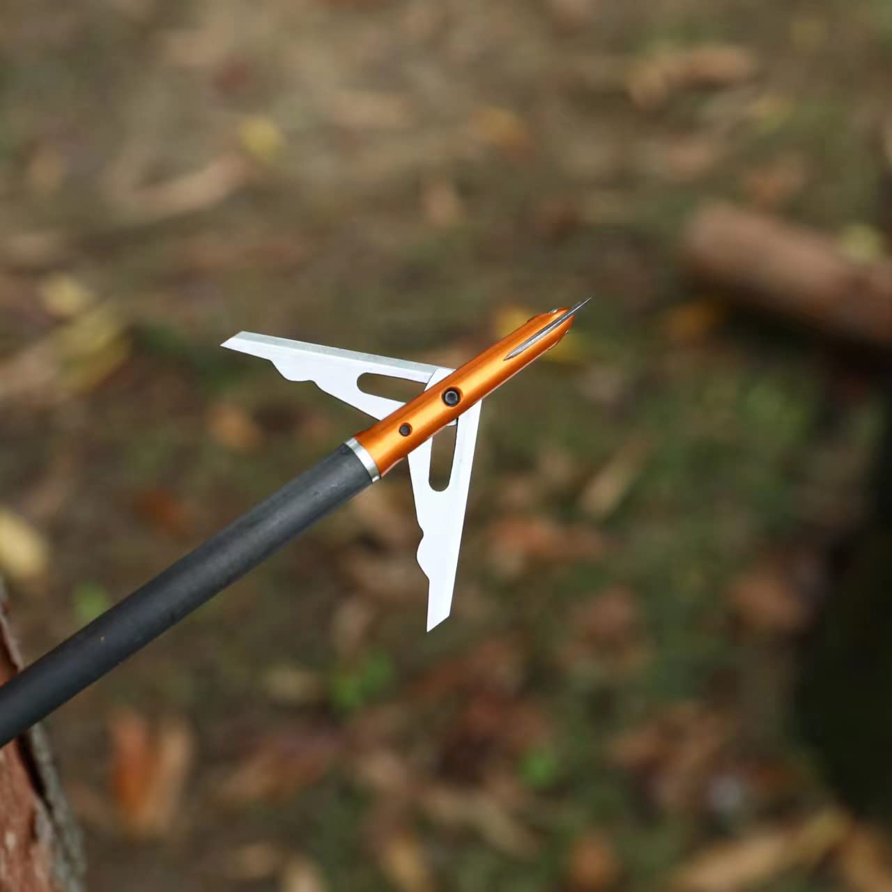 MAXONE Archery Broadhead 100 Grain, 6-Pack Mechanical 2-Blade Hunting Arrow Head with No Collar, Machined Aircraft Aluminum Ferrule, 035β Blades, 2β Cutting Diameter