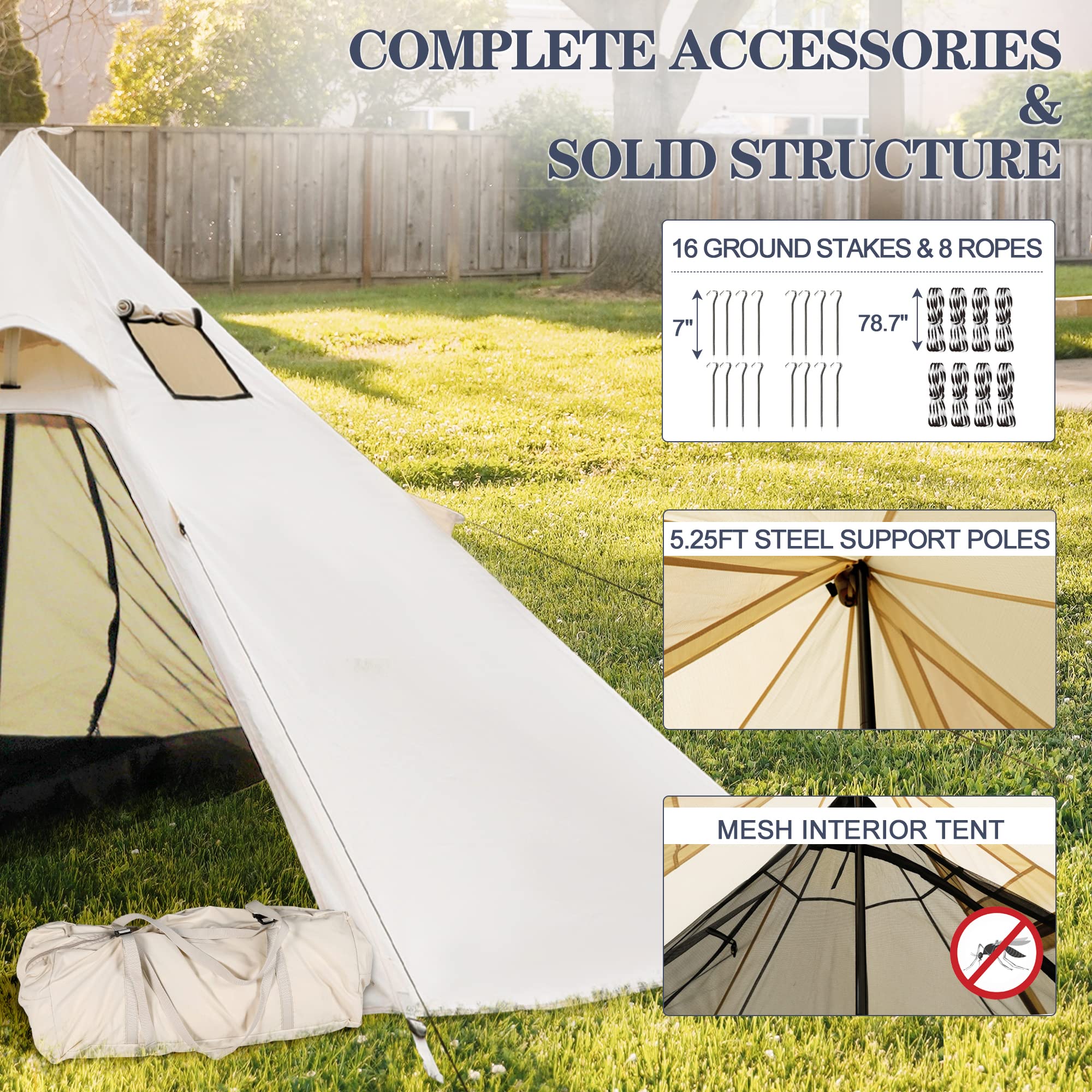 LAZZO Double Layer Tent with Waterproof, Ventilated Design for Camping and Hiking