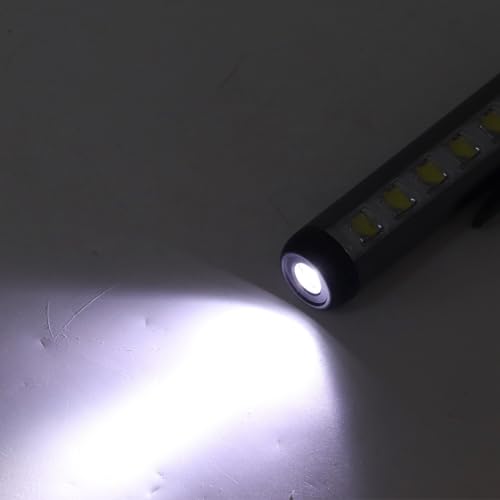 Qcwwy LED Penlight Aluminum Alloy Portable USB Rechargeable Dual Beam Penlight for Medical Professionals, Nurses - Pocket Handheld Light