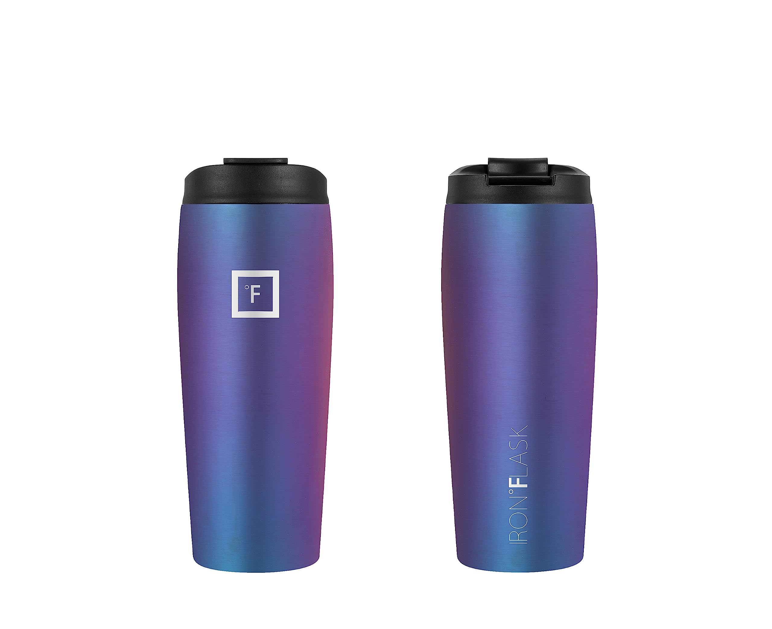 IRON °FLASK Nomad Tumbler - 2 Lids (Straw/Flip), Vacuum Insulated Stainless Steel Bottle, Double Walled, Drinking Cup, Thermos Coffee Travel Mug, Water - Aurora, 20 Oz