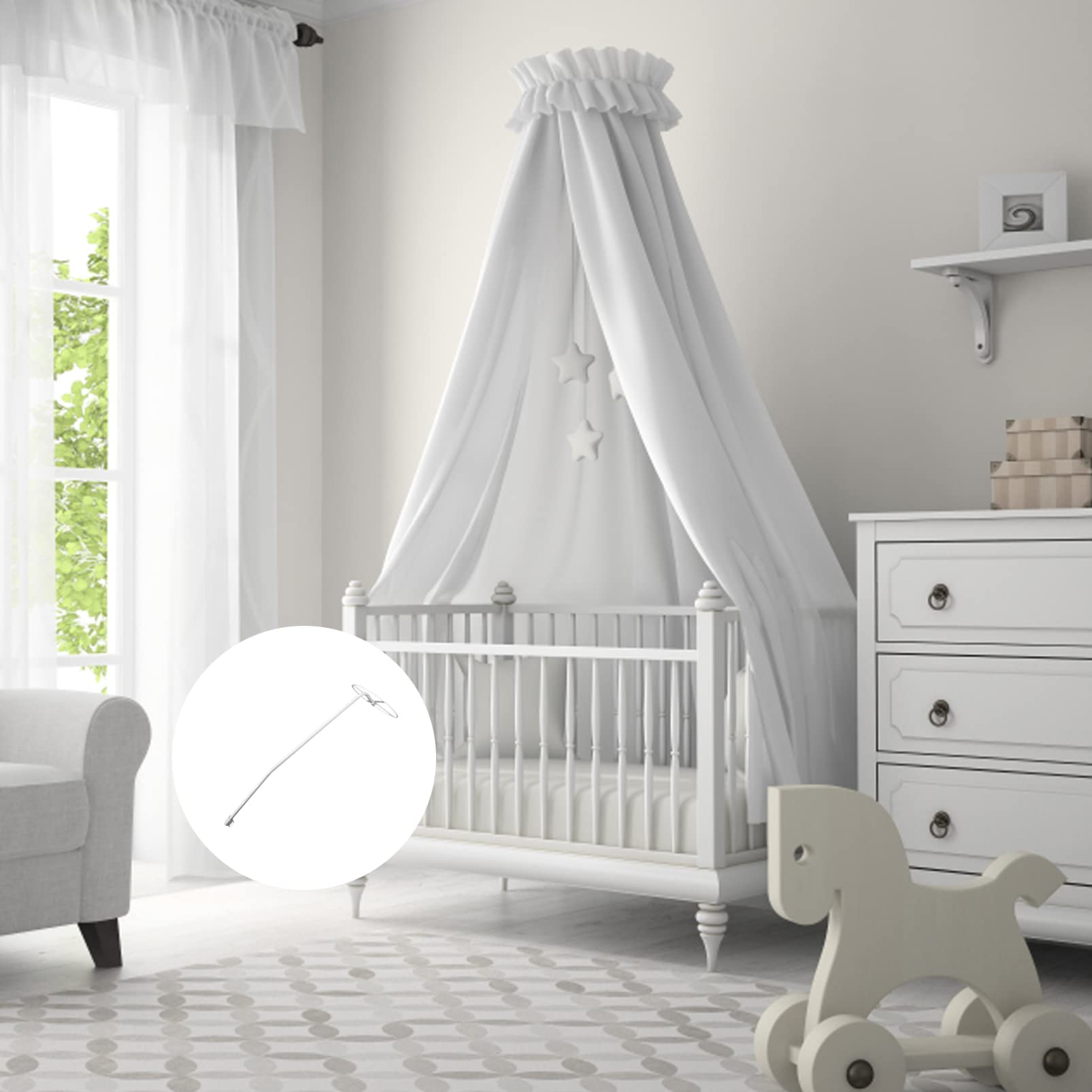 PATKAW 1 Set Net Rack Net Stand Holder Crib Canopy Bracket Clip- On Crib Canopy Holder Net Accessories