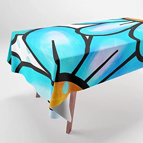 NUER Abstract Pattern Printed Tablecloth Home Decor Rectangle Party Tablecloth Stain Resistant Tablecloth Dust Cloth A16 140x210cm