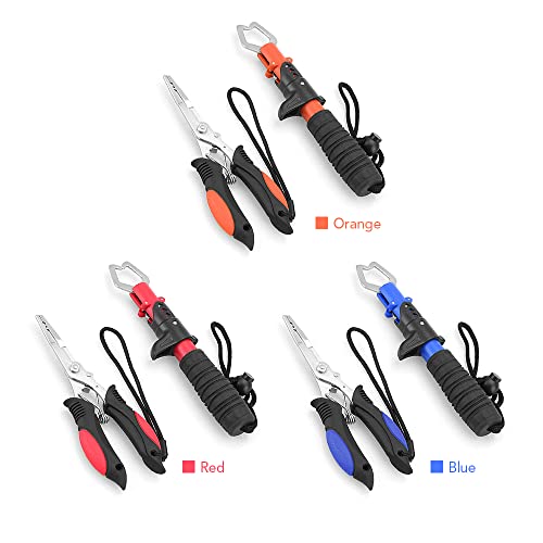 MengK Fish Tackle Fishing Gripper Fishing Pliers Braid Cutters Fish Lip Grip Handle Fishing Tackle Tools