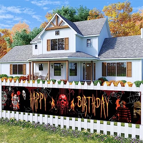 Horror Movie Character Banner Party Decorations - Have A Killer Party Decoration Banner Thriller Killer Role Halloween Decorations