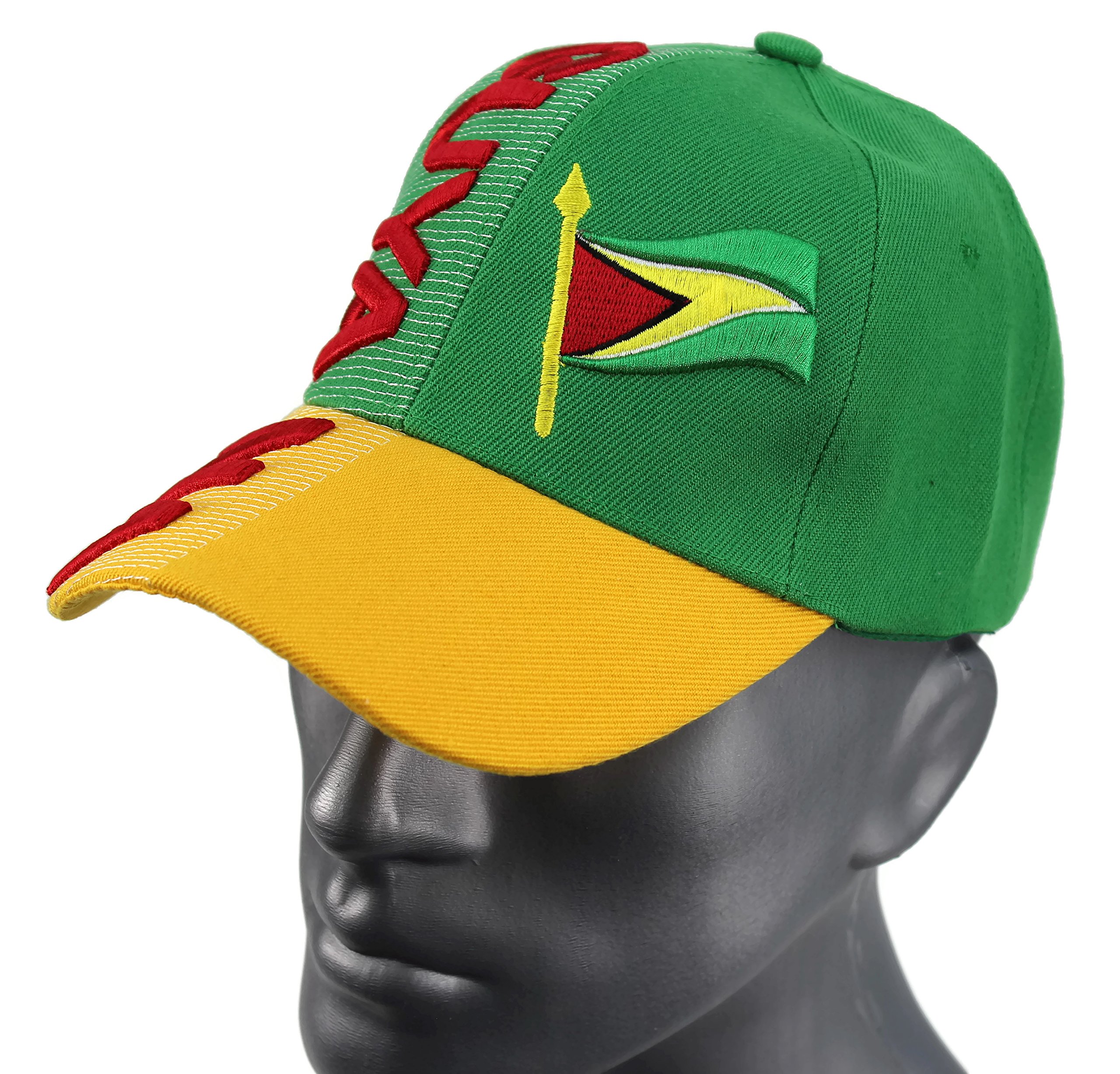 High End Hats Men’s Baseball Cap - Embroidered Baseball Hat for Men Adjustable, Trinidad & Tobago, Black Red, One Size