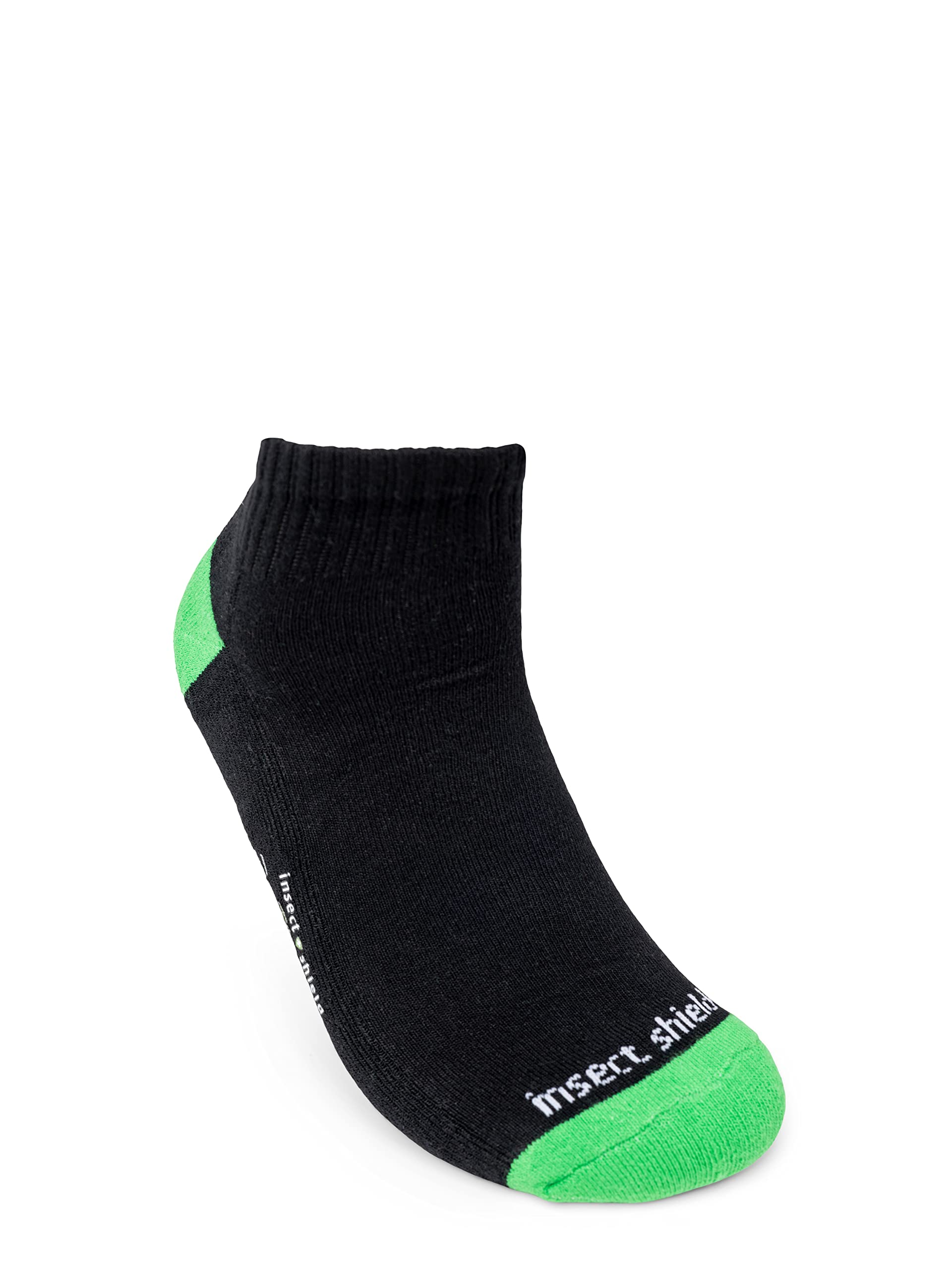 Insect Shield Bug Repellent Golf & Sport Ankle Socks, Black, Medium